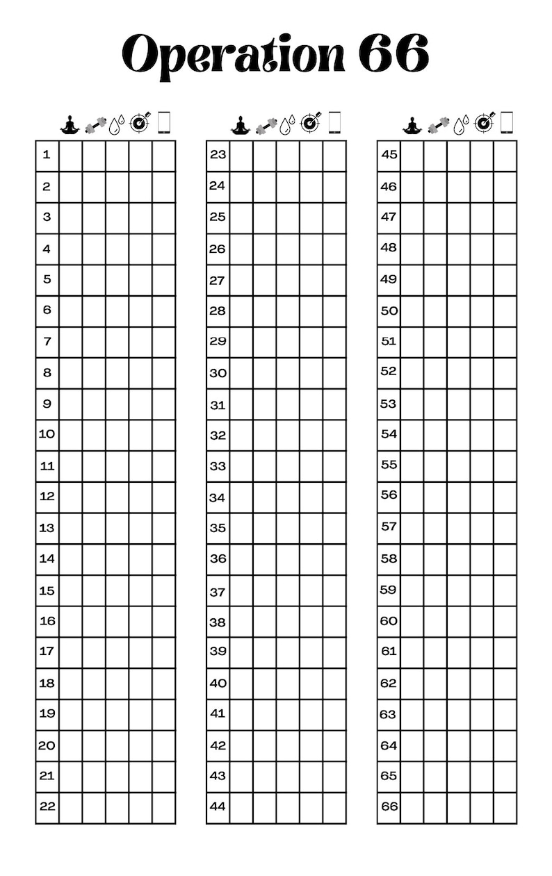 Operation 66 Challenge Tracker Bundle | Printable | Digital Journal ...