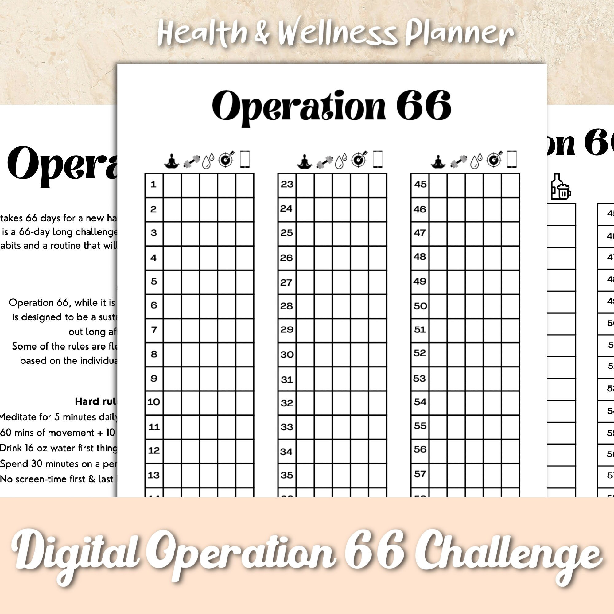Operation 66 Challenge Tracker Bundle | Printable | Digital Journal ...