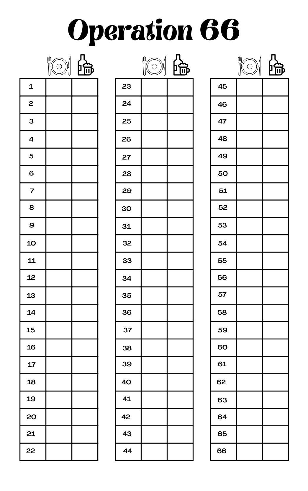 Operation 66 Challenge Tracker Bundle | Printable | Digital Journal ...