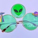 Alien Sunglasses Green Rave Glasses UFO Space Third Eye Festival ...