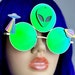 Alien Sunglasses Green Rave Glasses UFO Space Third Eye Festival ...