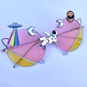 Spaceman Third Eye Sunglasses - Outer Space Shades - Rave Festival ...