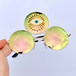 Trippy Third Eye Sunglasses Rave Glasses Evil Eye Outfit Custom Cute ...