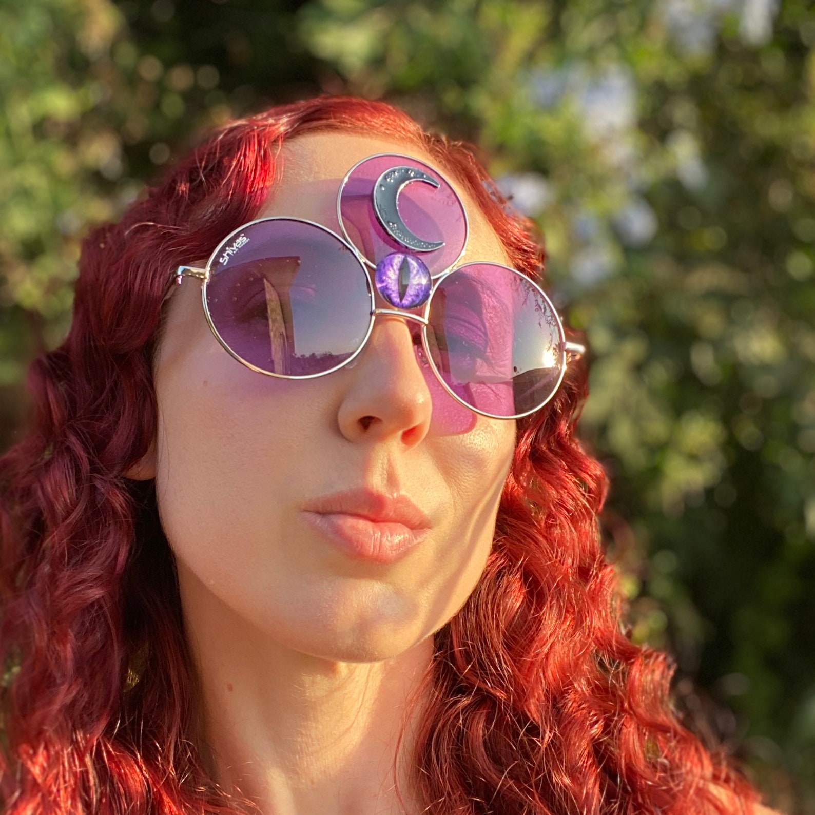 Third Eye Sunglasses Moon Occult Glasses Embellished Rave - Etsy