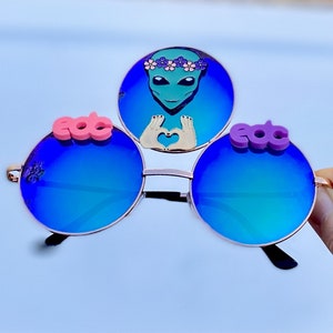 Trippy Third Eye Sunglasses Rave Glasses Evil Eye Outfit Custom Cute ...