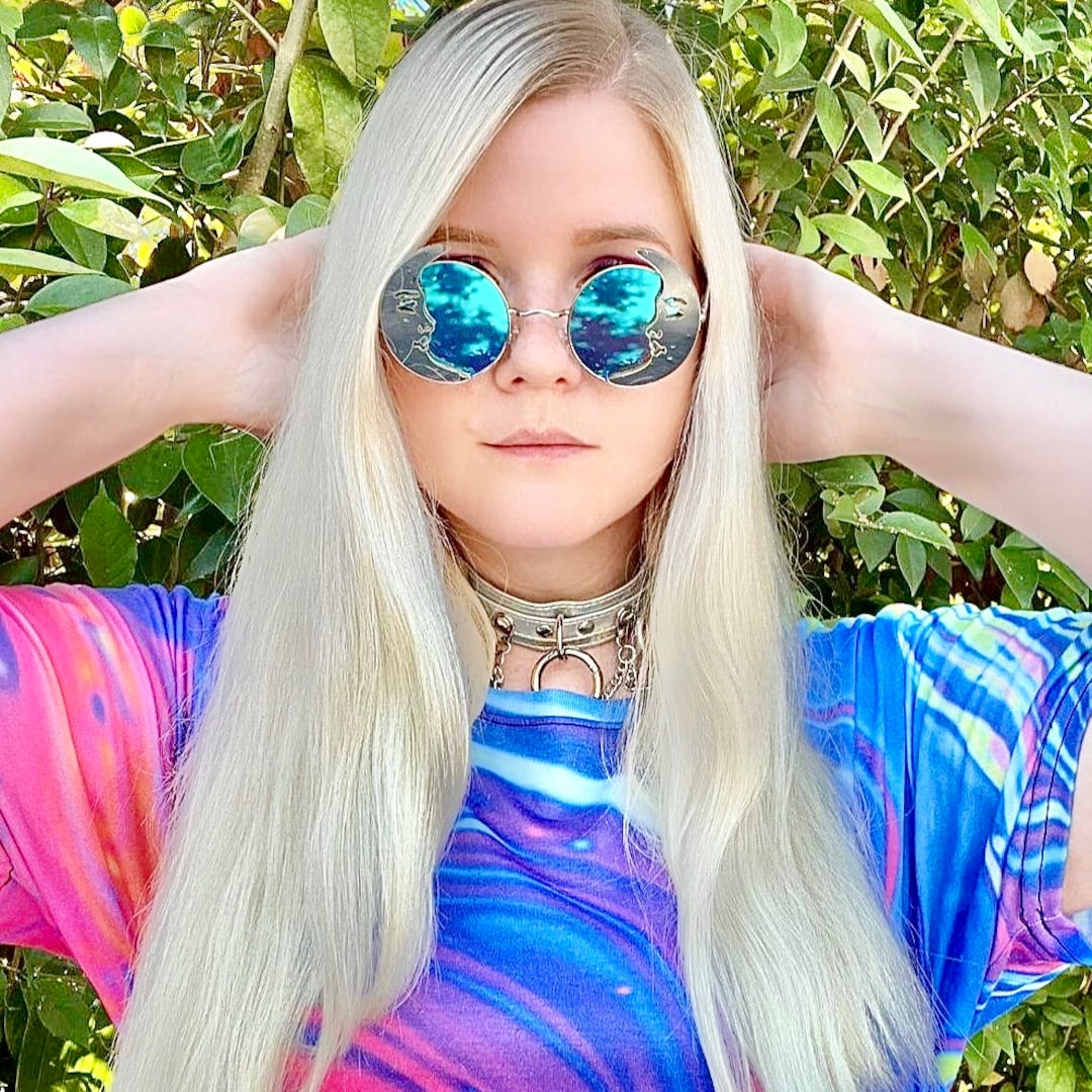 Celestial Half Moon Sunglasses: Witchy Rave Festival Sunnies - Etsy