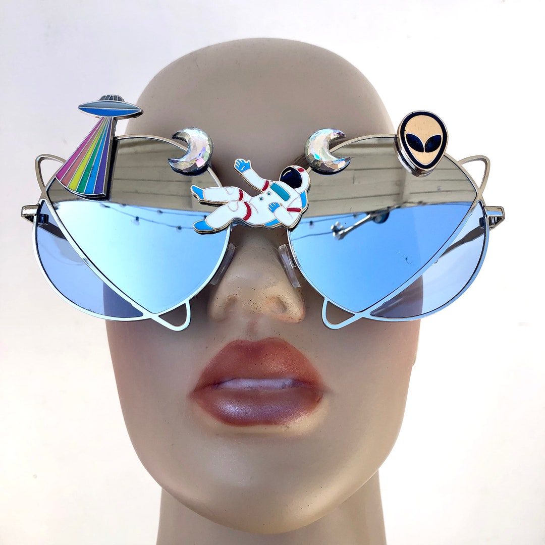 Spaceman Third Eye Sunglasses - Outer Space Shades - Rave Festival ...