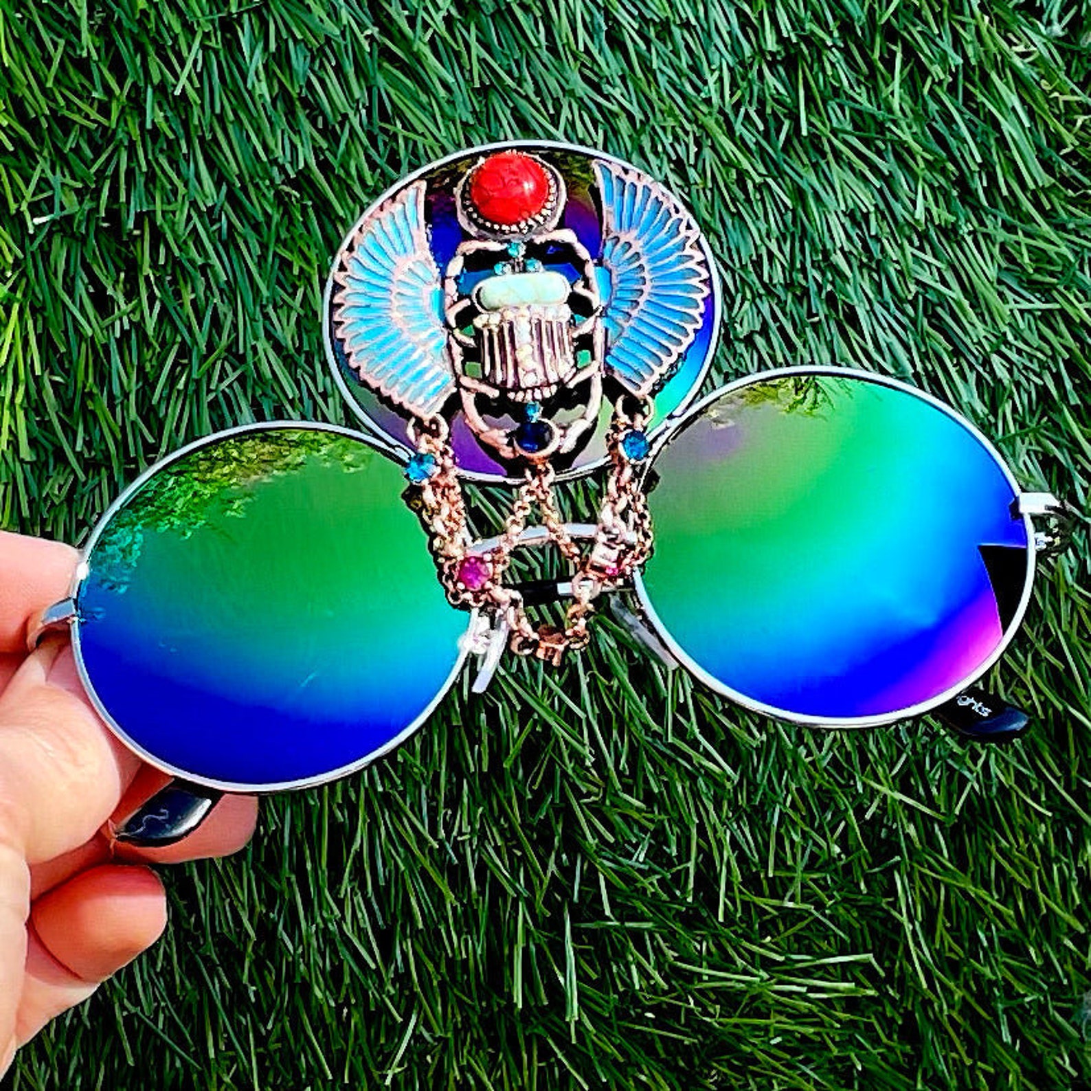Trippy Third Eye Sunglasses Rave Glasses Evil Eye Outfit Custom Cute ...