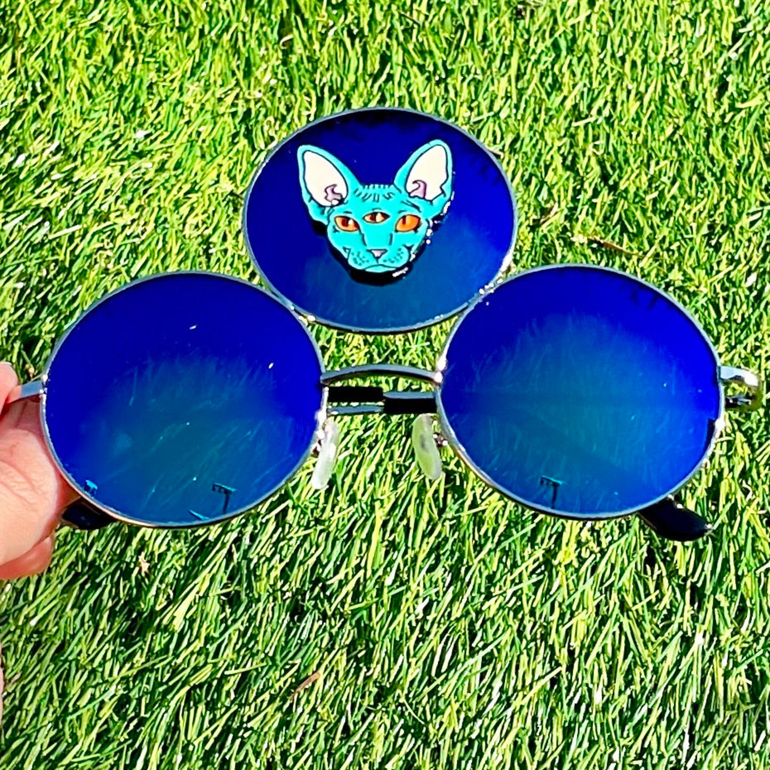 Third Eye Sunglasses Embellished Rave Festival Decorated Sunnies Shades ...
