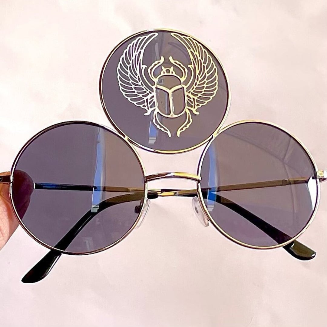 Egyptian Scarab Beetle Sunglasses Festival Glasses Winged Jewelry Rave ...