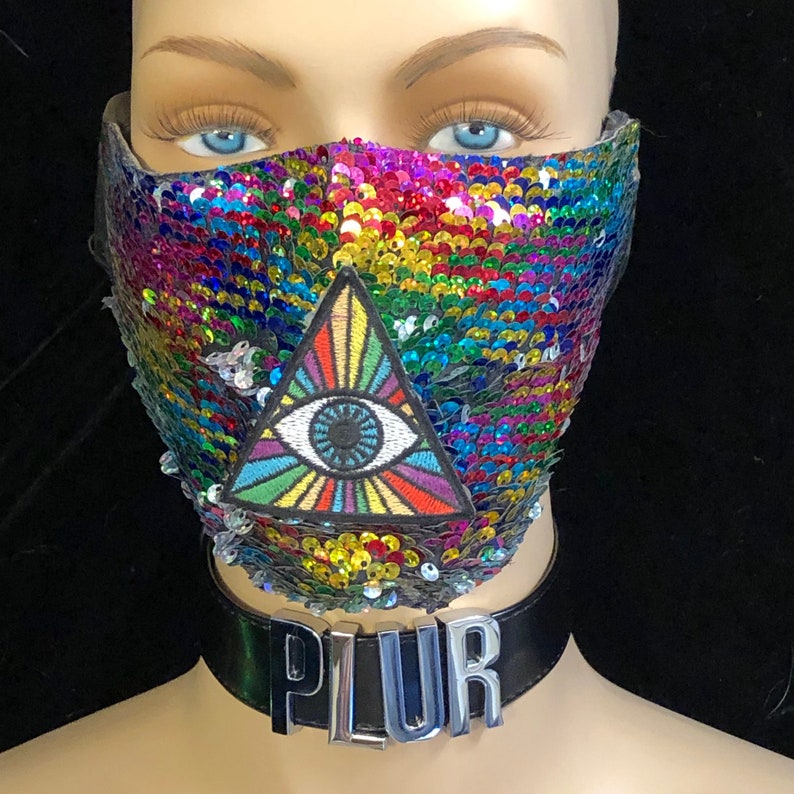 PLUR Rave Choker Custom Festival Necklace Collar Charm Name - Etsy