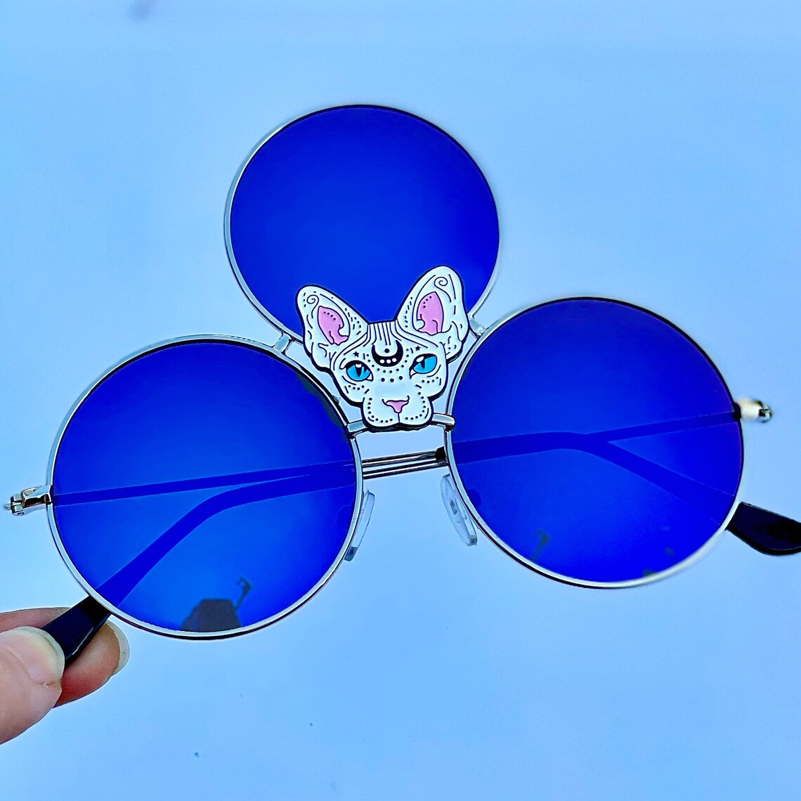 Third Eye Sunglasses Embellished Rave Festival Decorated Sunnies Shades ...