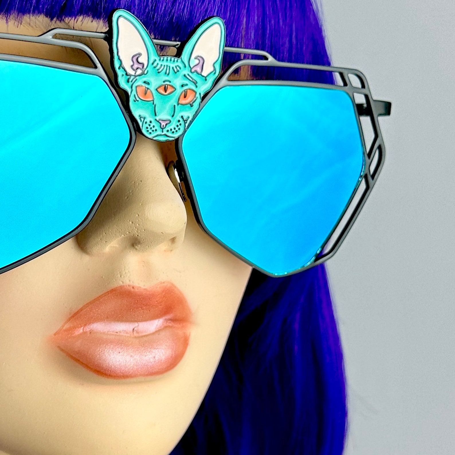 Third Eye Sunglasses Sphinx Rave Festival Decorated Embellished Sunnies ...