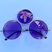 Purple Third Eye Sunglasses Custom Decorated Rave Glasses Rainbow ...