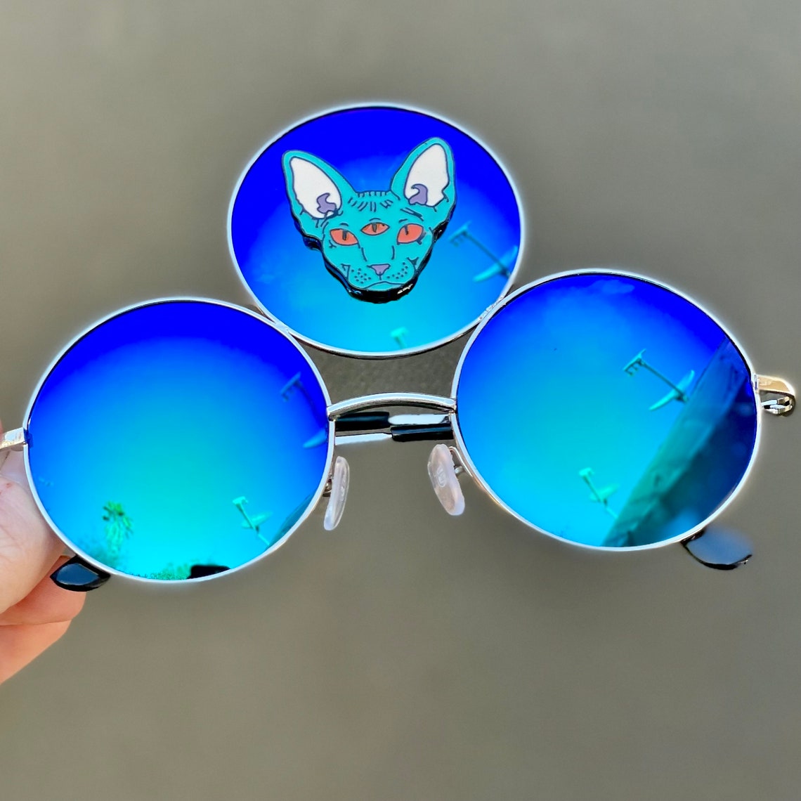 Third Eye Sunglasses Embellished Rave Festival Decorated Sunnies Shades ...