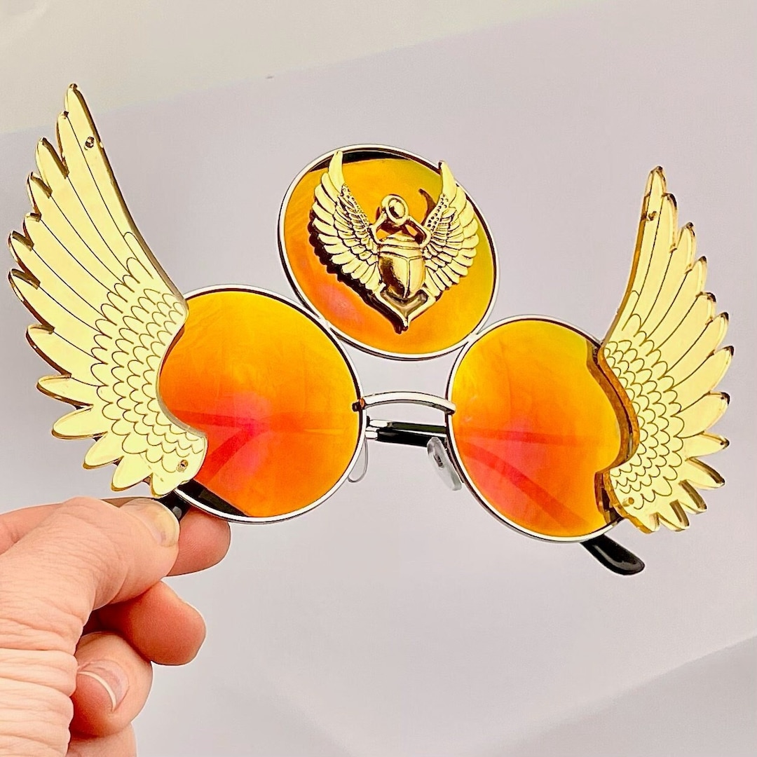 Scarab Beetle Sunglasses Festival Egyptian Glasses Winged Cosplay ...