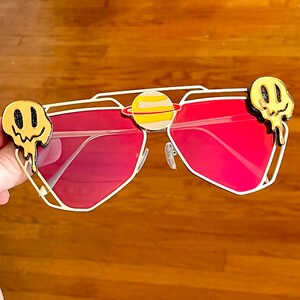 Melting Smiley Face Drippy Smiley Face Trippy Sunglasses Dripping ...