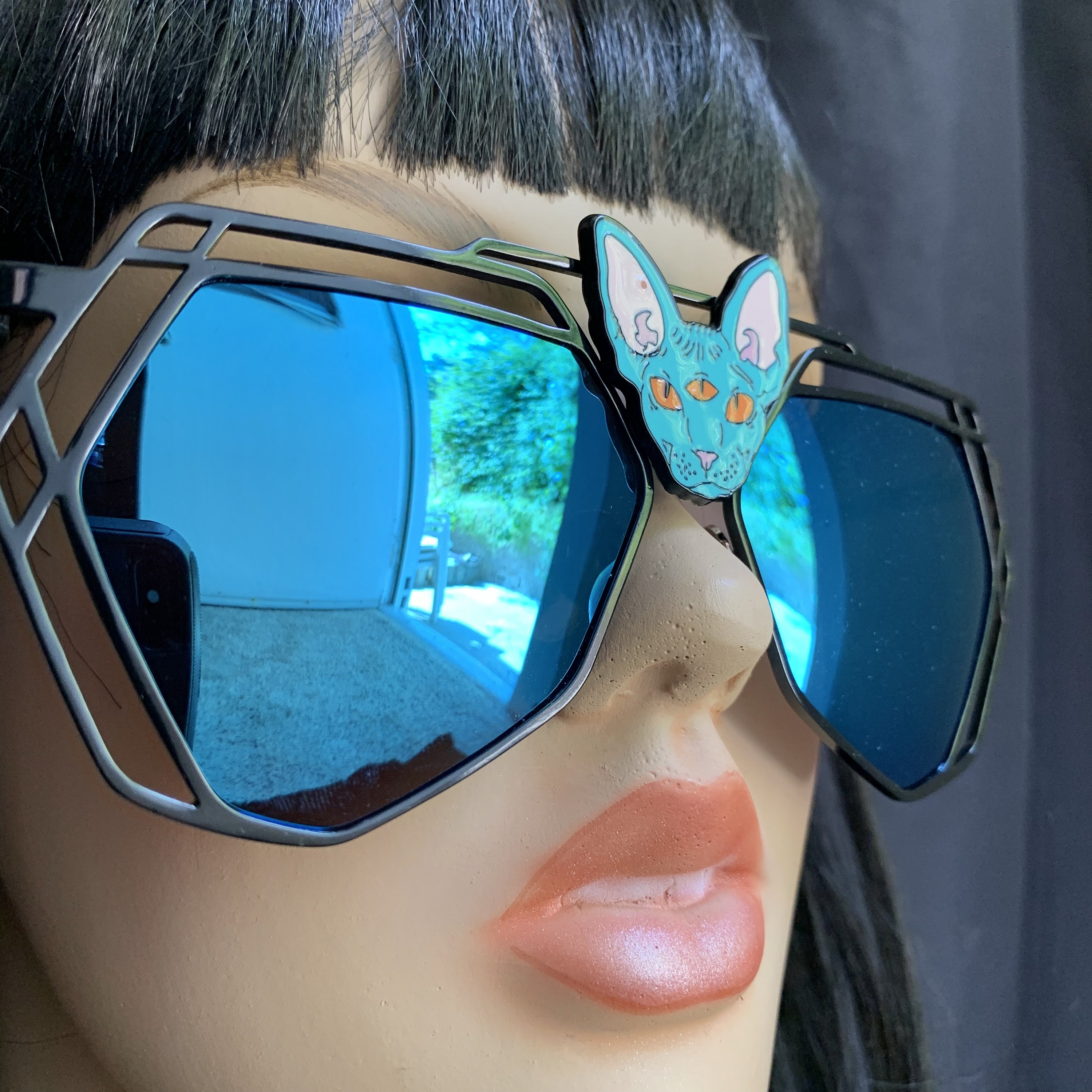 Third Eye Sunglasses Sphinx Rave Festival Decorated Embellished Sunnies ...
