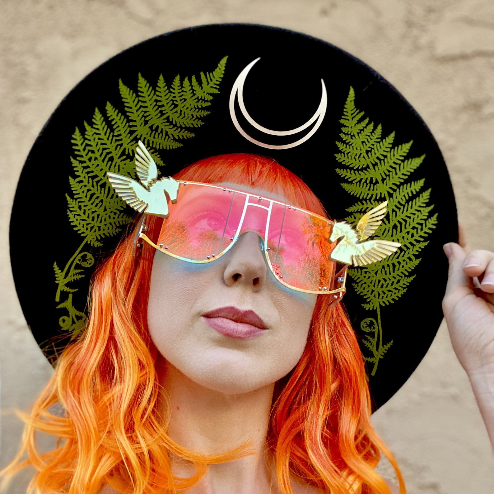 Winged Sunglasses Pegasus Rave Glasses Music Festival Visor Mythical ...