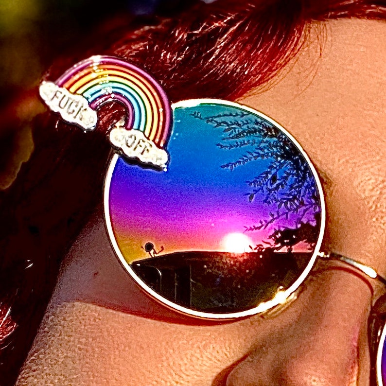Rainbow Sunglasses Gay Pride Week Sunnies Mirror Glasses Colorful Rave ...