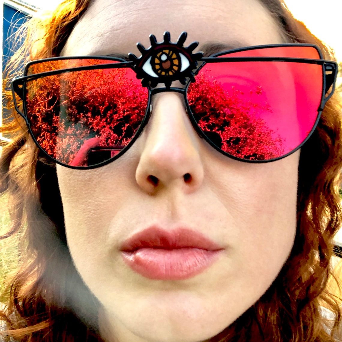 Evil Eye Sunglasses Devil Eye Protection Amulet Third Eye Glasses Psychedelic Rave Festival ...