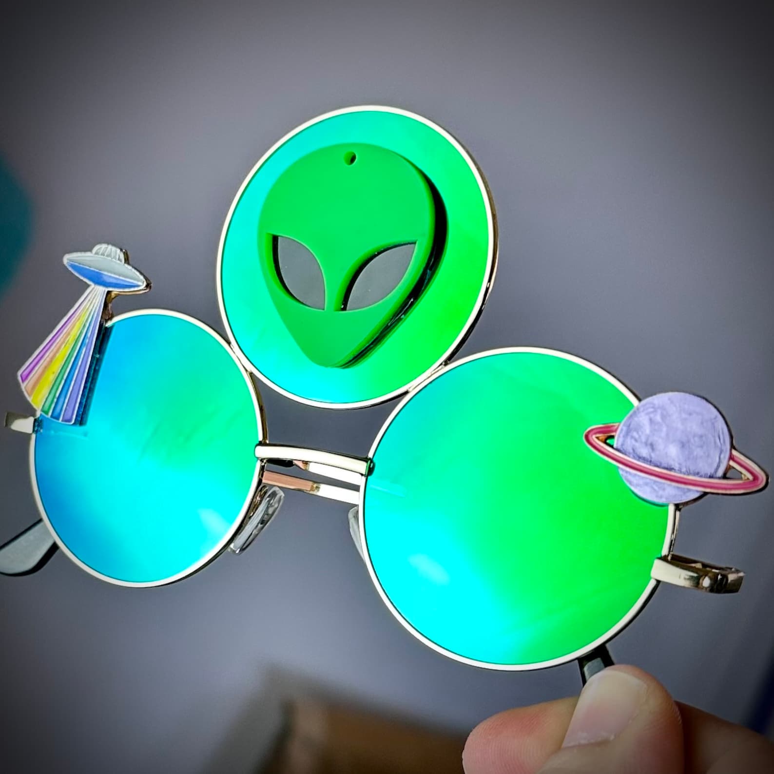 Alien Sunglasses Green Rave Glasses UFO Space Third Eye Festival ...