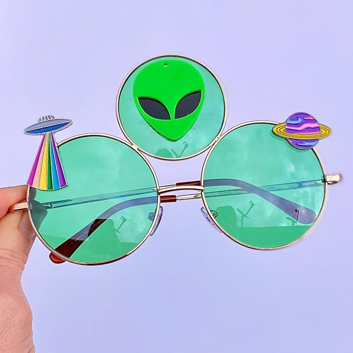 Alien Sunglasses Green Rave Glasses UFO Space Third Eye Festival ...