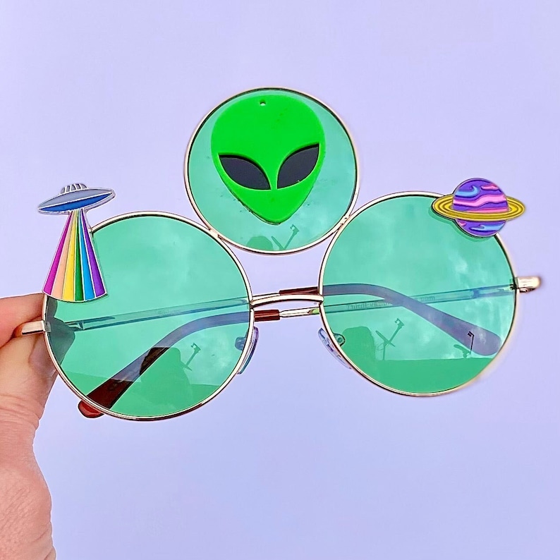 Alien Sunglasses Green Rave Glasses UFO Space Third Eye Festival ...