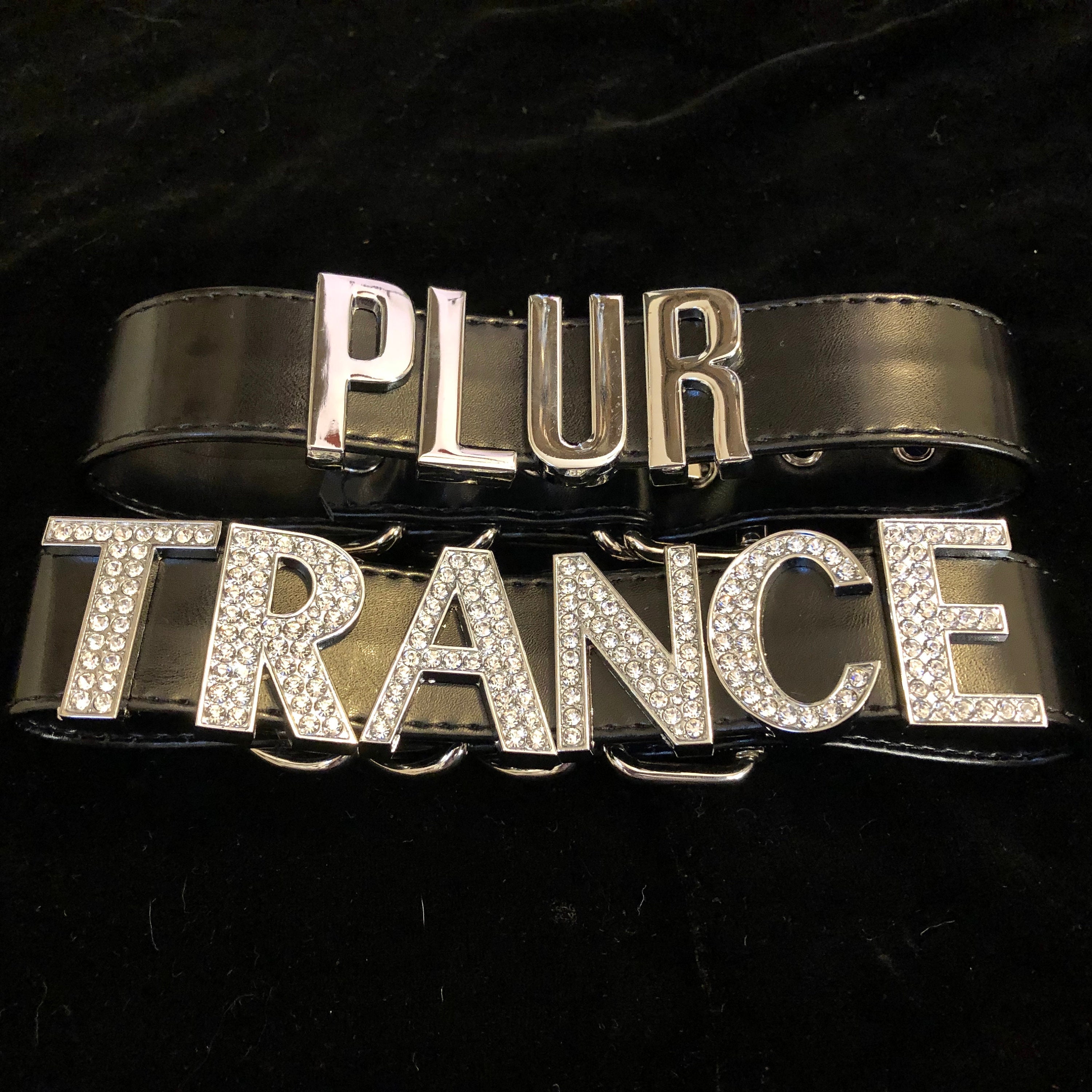 Trance Rave Choker Custom Festival Necklace Collar Charm Name - Etsy