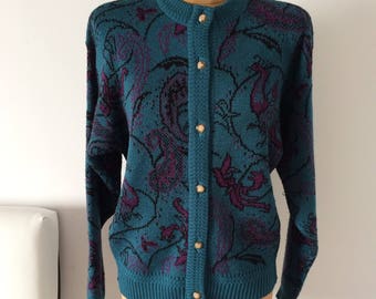 Paisley cardigan | Etsy