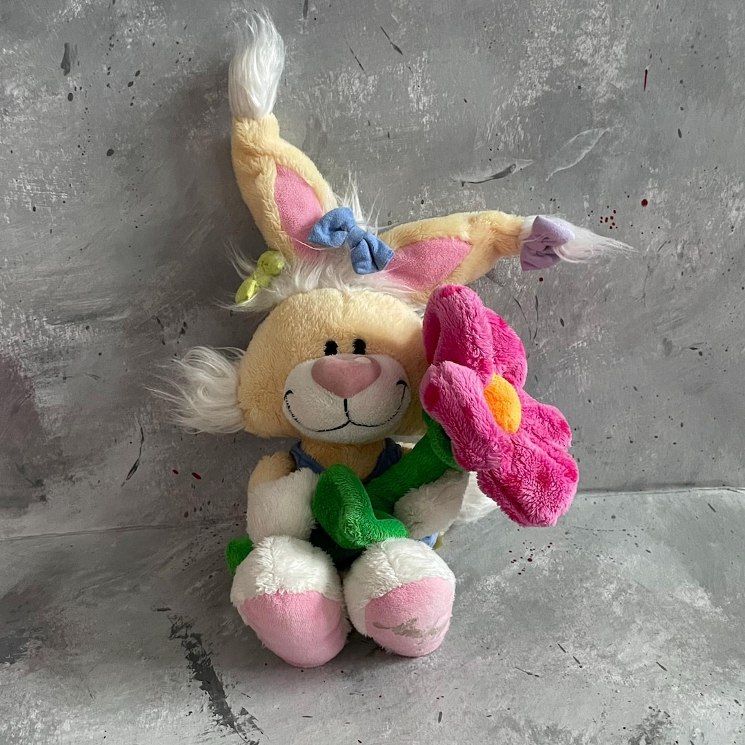 Mimihopps With Flower - Diddle - Bunny Rabbit Plush - Stuffed Animal - Etsy