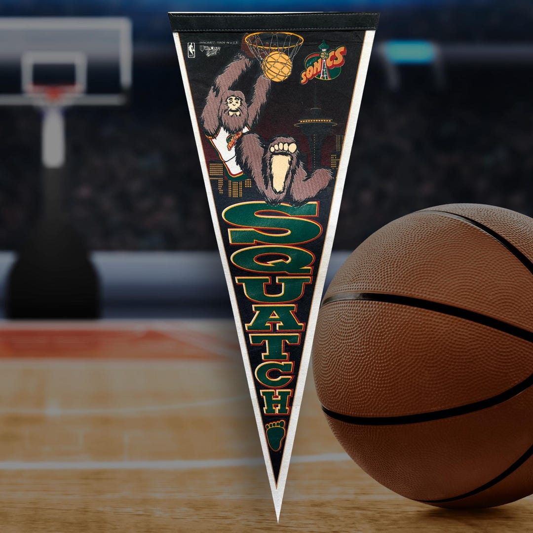 Vintage Seattle Supersonics squatch the Mascott 1990's Basketball NBA ...