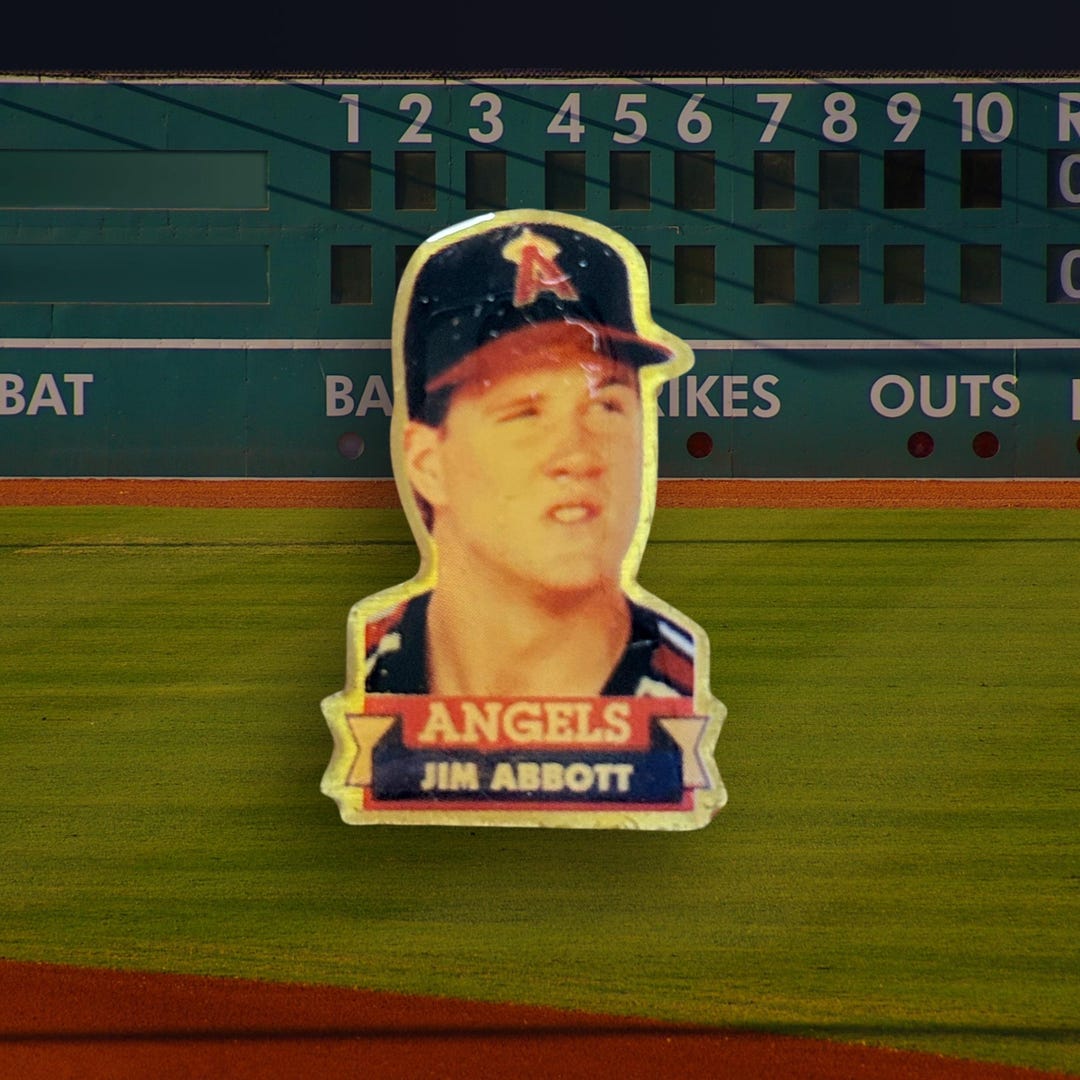 Vintage California Angels Jim Abbott 1990 Pinhead MLB Baseball Lapel ...