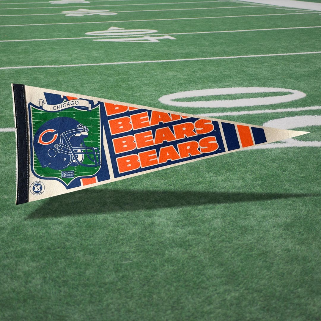 Vintage Chicago Bears 1980's NFL Football Pennant - Etsy