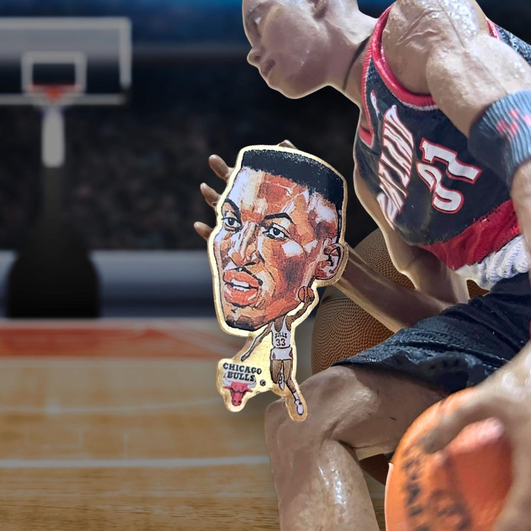 Vintage Scottie "pip" Pippen Chicago Bulls 1995 Pinhead NBA Lapel/ Hat ...