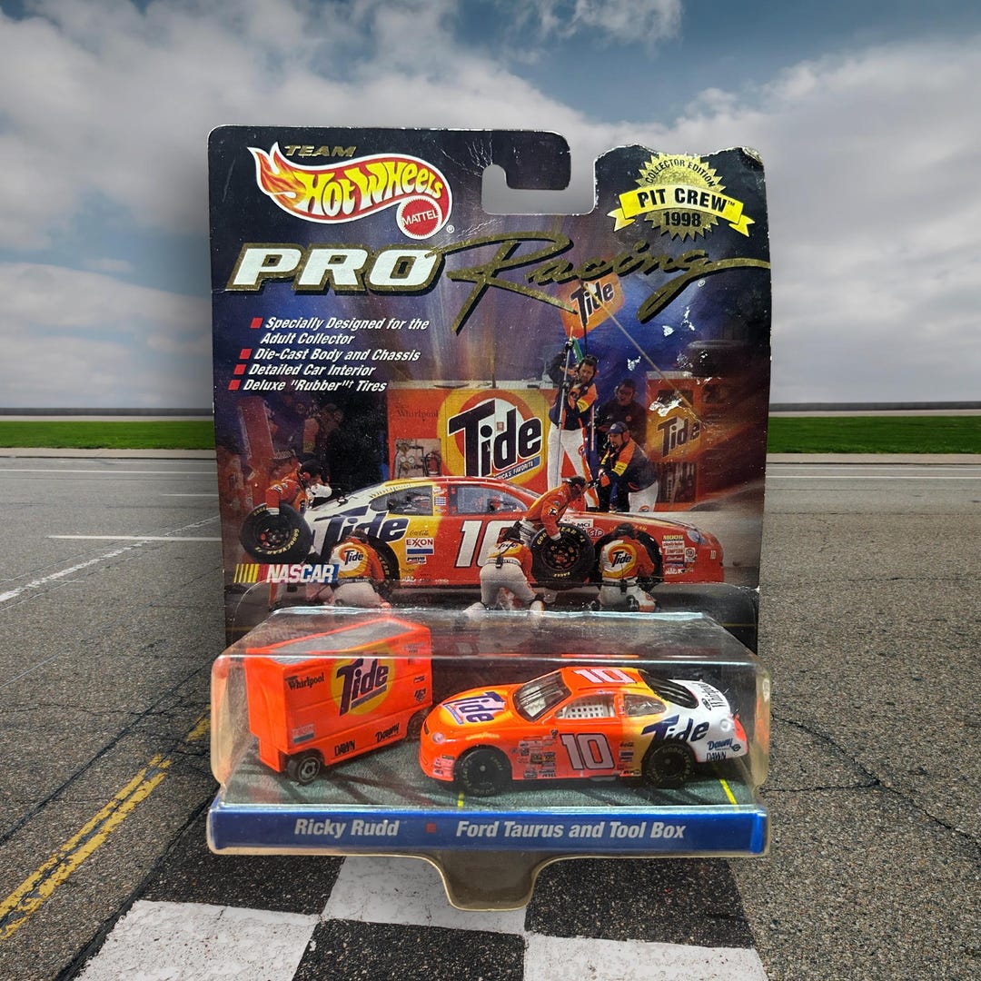 Vintage Nascar Ricky Rudd #10 Pro Racing "pit Crew" Diecast 1:64 Car ...