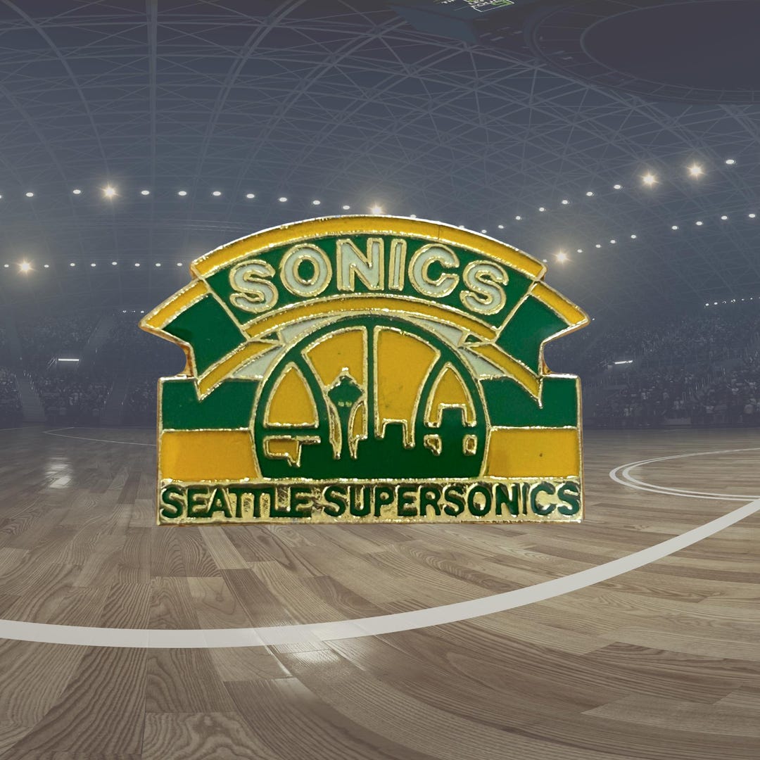 Vintage Seattle Super Sonics 1980's NBA Basketball Lapel/ Hat Pin - Etsy