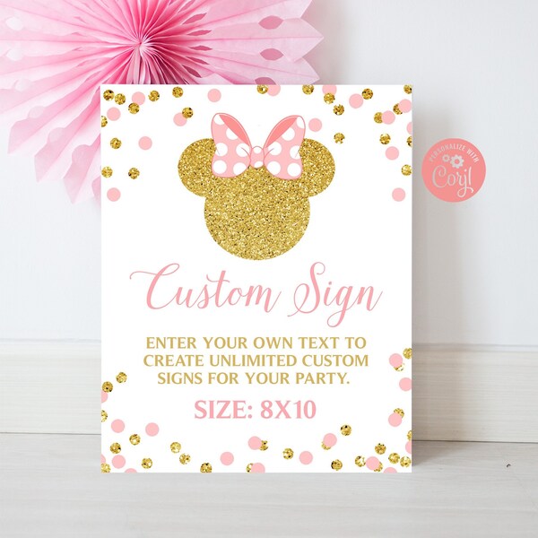 Minnie Mouse Party Signs - Etsy