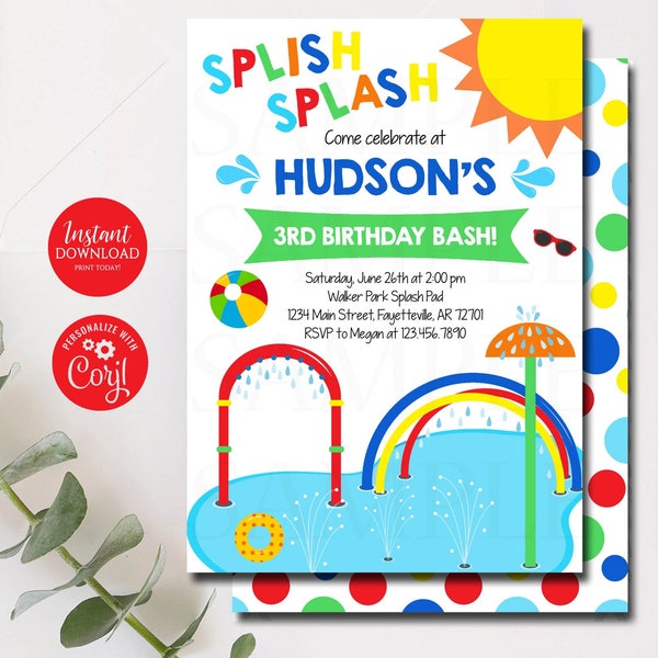 Splash Pad Birthday - Etsy