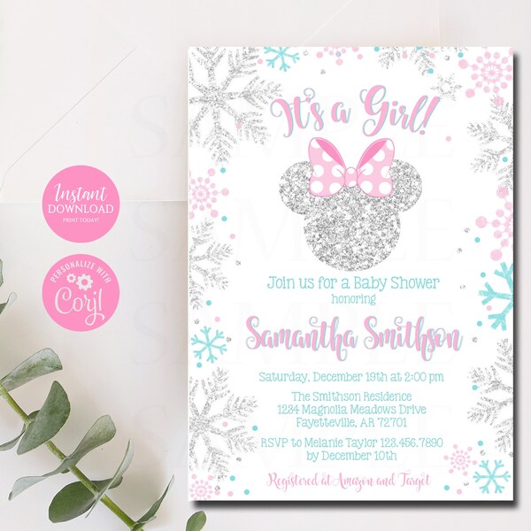 Minnie Mouse Baby Shower - Etsy