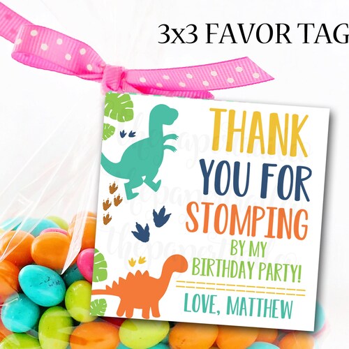 Dinosaur Favor Tags Dinosaurs Dinosaur Party Decor Favor - Etsy