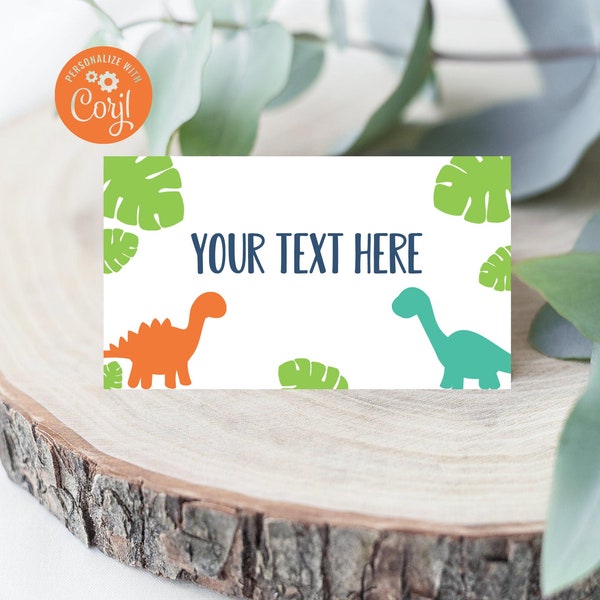 Dinosaur Food Tent or Place Cards. Dinosaur Birthday Party Food - Etsy