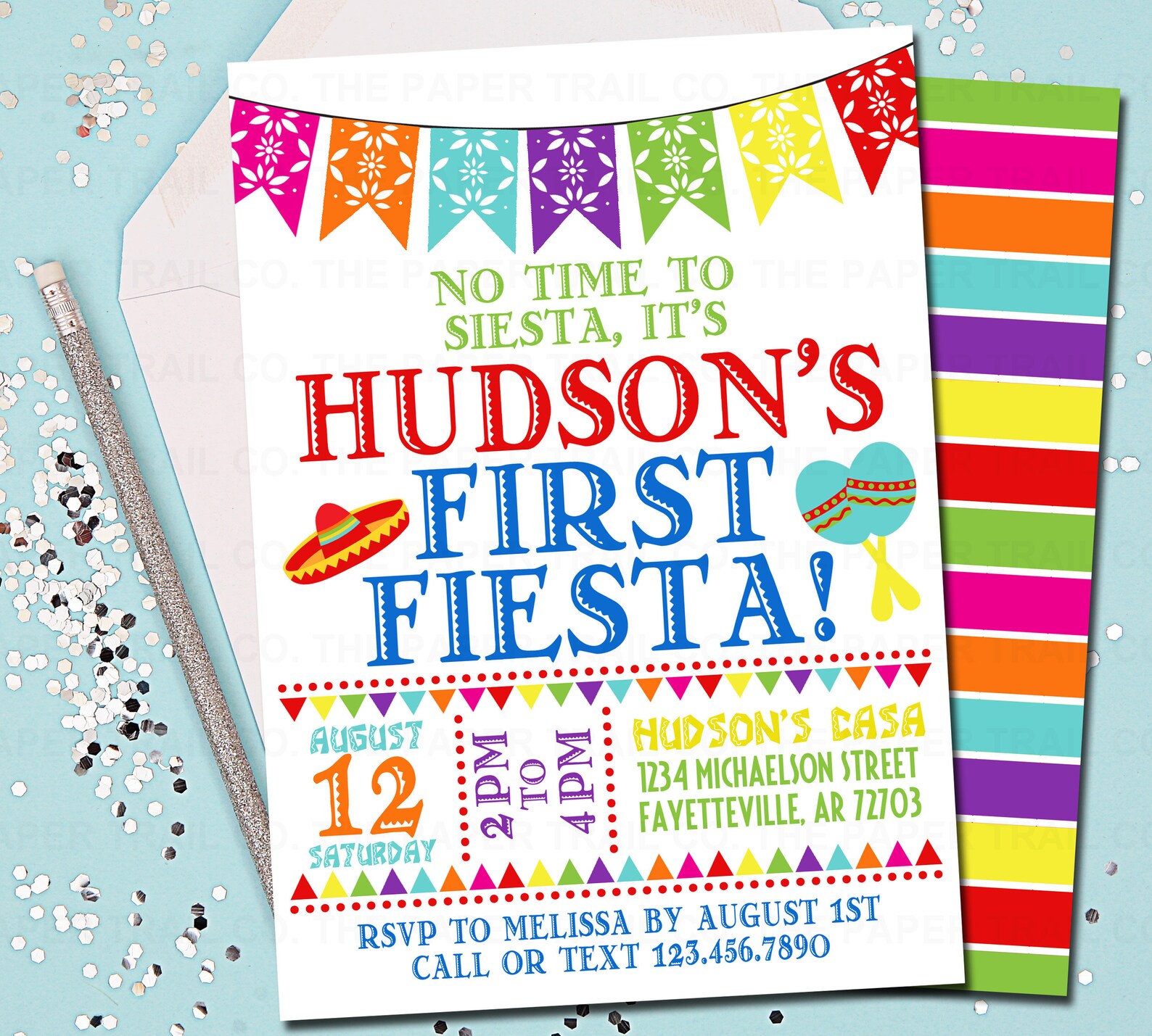 Fiesta 1st Birthday Invitation Firsta Party First Birthday - Etsy