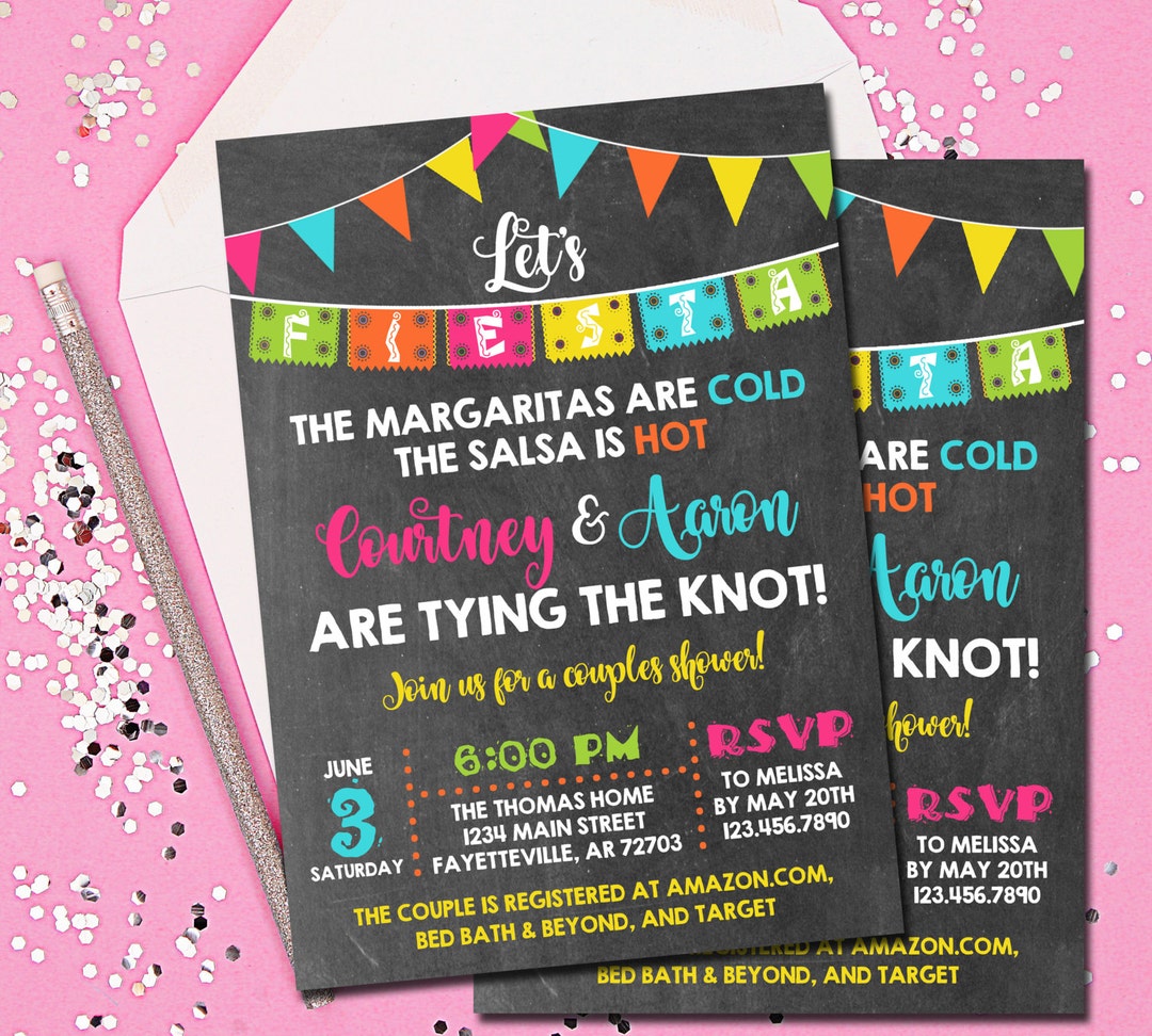 Fiesta Invitation, Fiesta Couples Shower Invitation, Fiesta Bridal ...