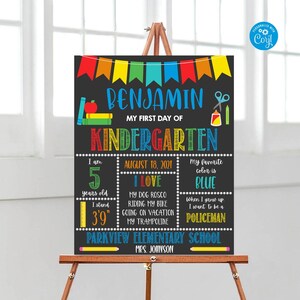 Editable Back to School Sign First Day of School Sign Back to School ...