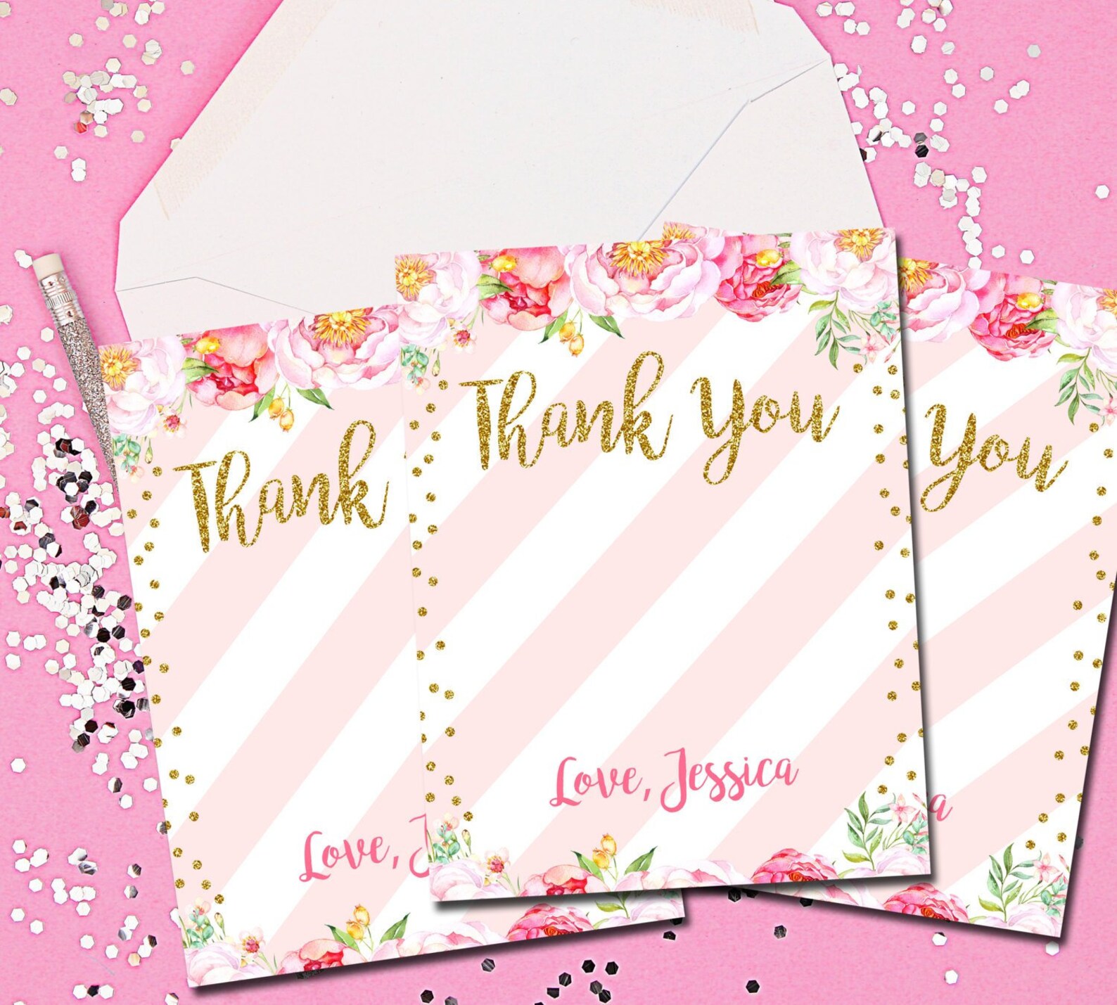 Thank You Cards Thank You Notes Notecards Personalized Note - Etsy