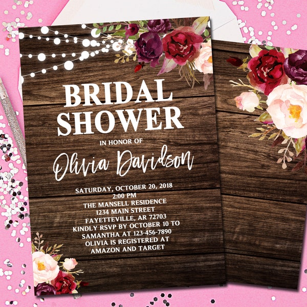Rustic Wedding Invitation - Etsy