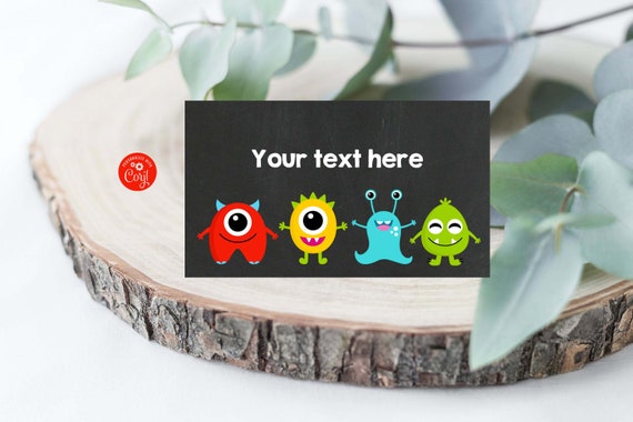 Editable Monster Food Tents Monster Food Labels Monster Party - Etsy