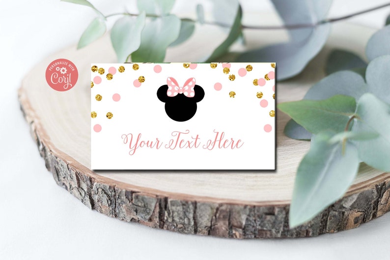 Editable Minnie Mouse Food Tents Minnie Mouse Food Labels - Etsy