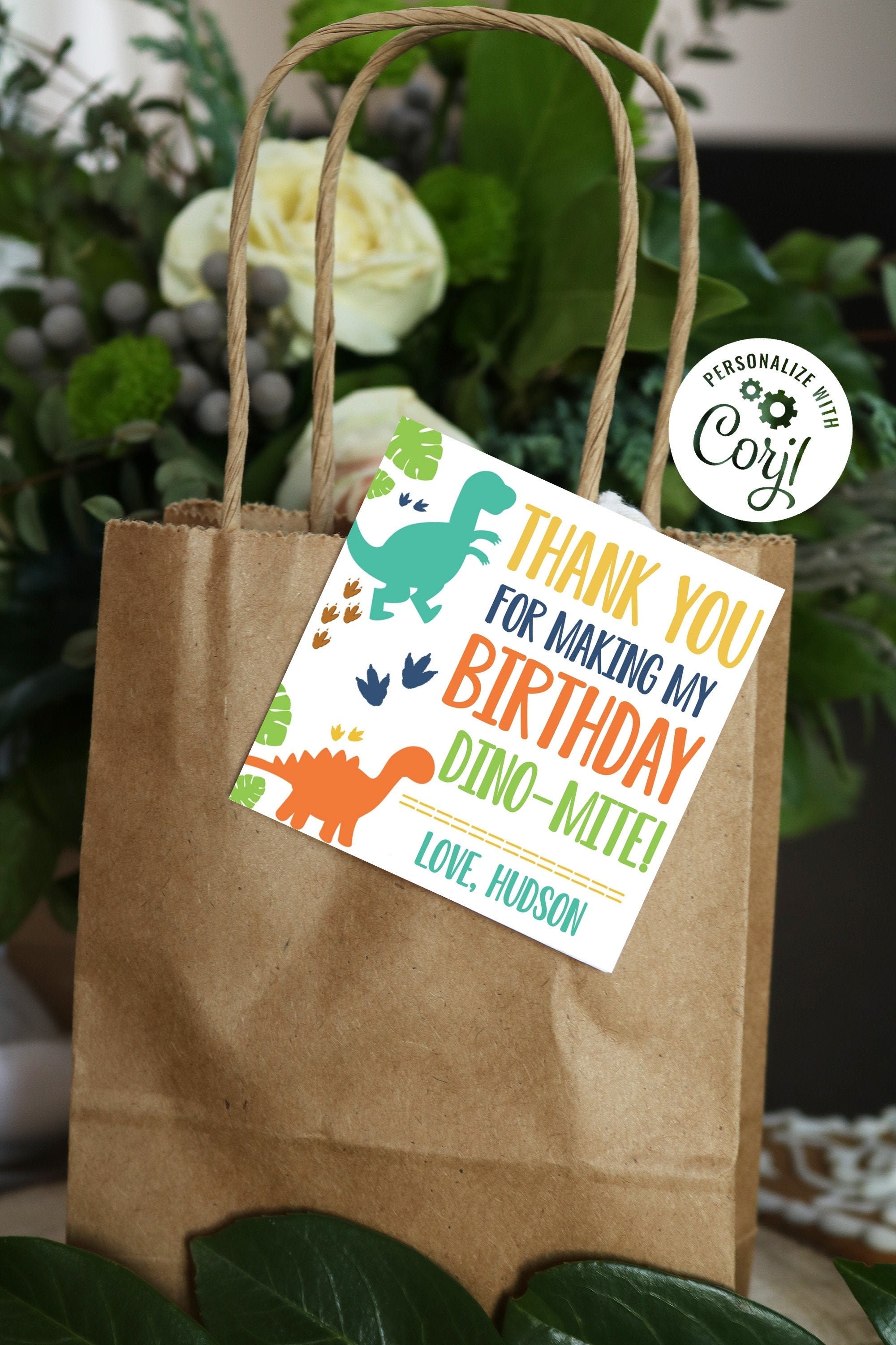 Editable Dinosaur Favor Tags Gift Tags Dino-mite Dinosaurs - Etsy
